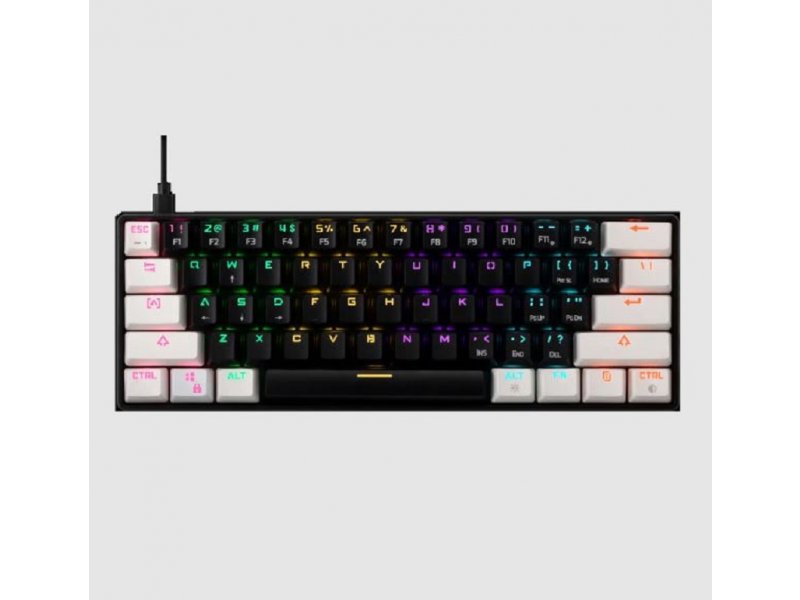 GAMDIAS Tastatura Aura GK2 Mehanička 60% RGB Crno/Bela