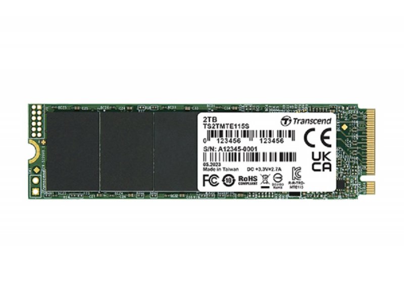 TRANSCEND 2TB M.2 2280 (TS2TMTE115S) PCIe Gen3x4 NVMe SSD Disk