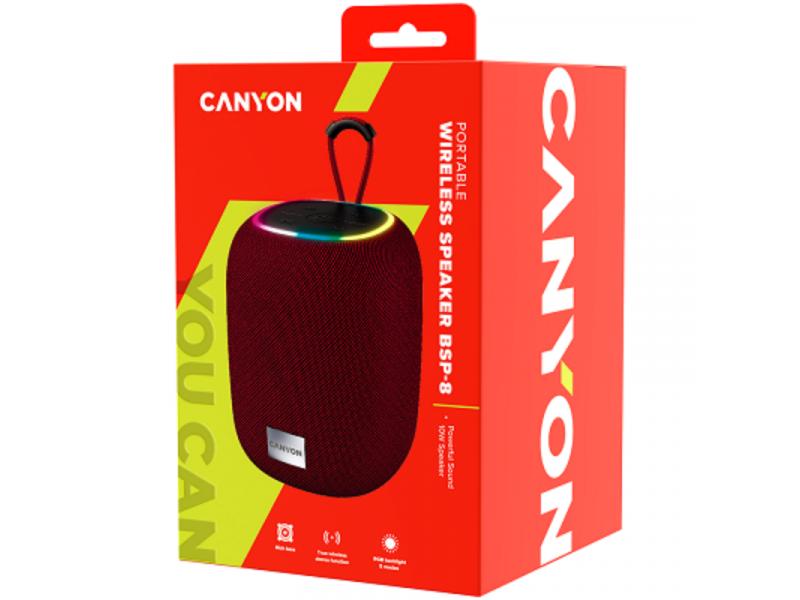 CANYON BSP-8, Bluetooth Zvučnik, Crveni (CNE-CBTSP8R)