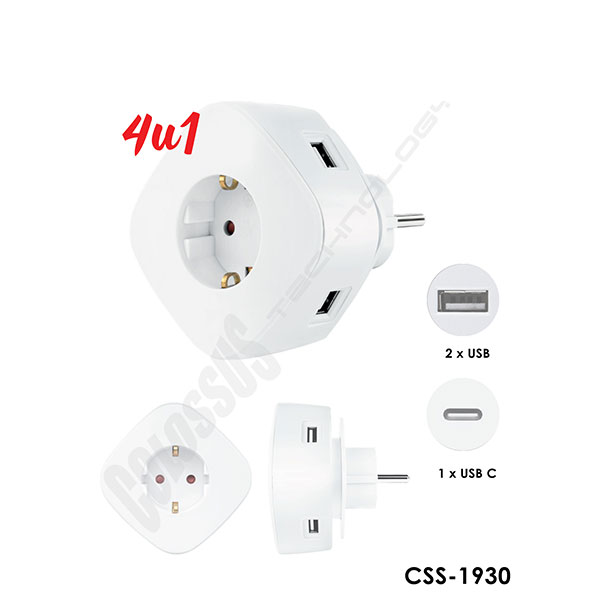 USB utikač 4u1 Colossus CSS-1930