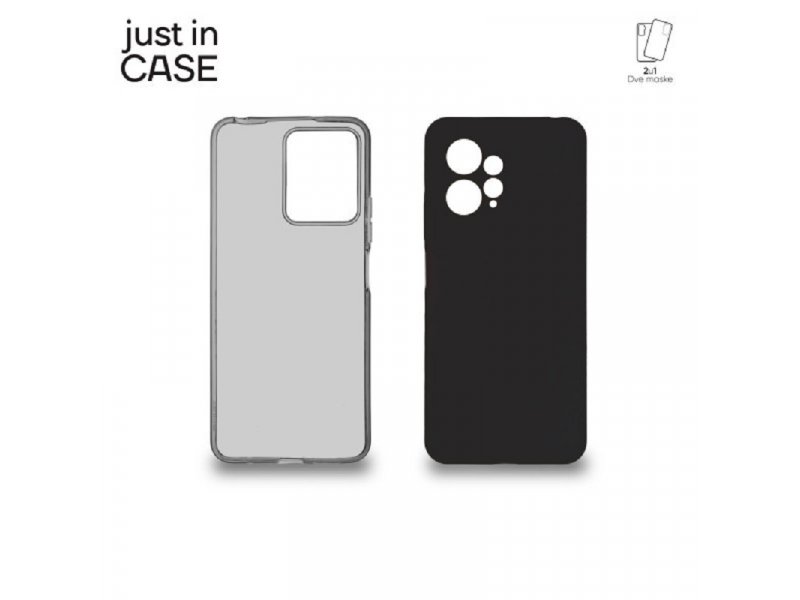 JUST IN CASE 2u1 Extra Case MIX Paket Maski Za Telefon CRNI Za Xiaomi Redmi Note 12