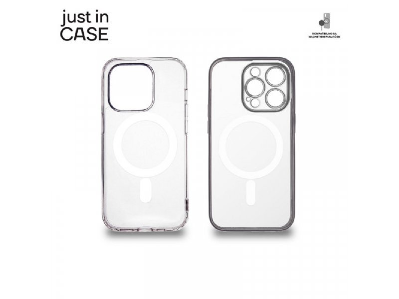 JUST IN CASE 2u1 Extra Case MAG MIX Paket Srebrni Za IPhone 14 Pro