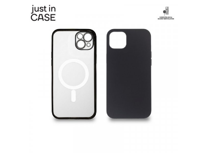 JUST IN CASE 2u1 Extra Case MAG MIX PLUS Paket Crni Za IPhone 14 Plus