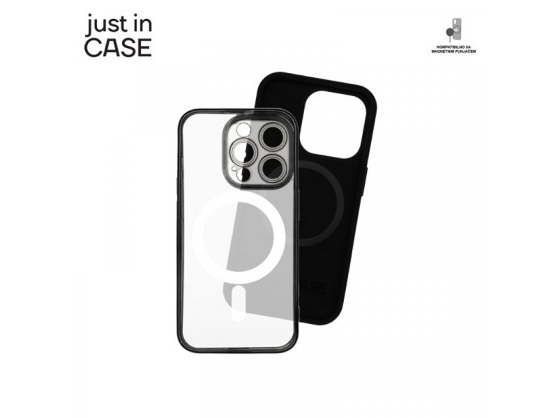 JUST IN CASE 2u1 Extra Case MAG MIX PLUS Paket CRNI Za IPhone 15 Pro