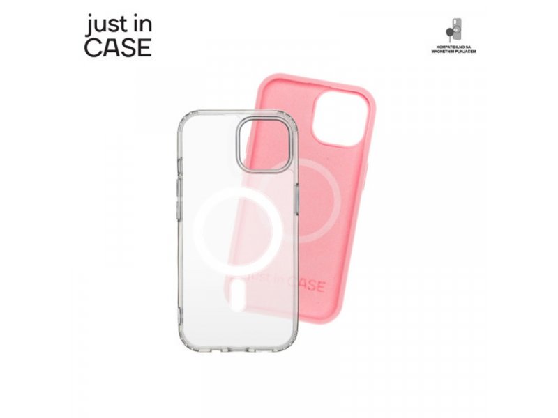 JUST IN CASE 2u1 Extra Case MAG MIX PLUS Paket PINK Za IPhone 15