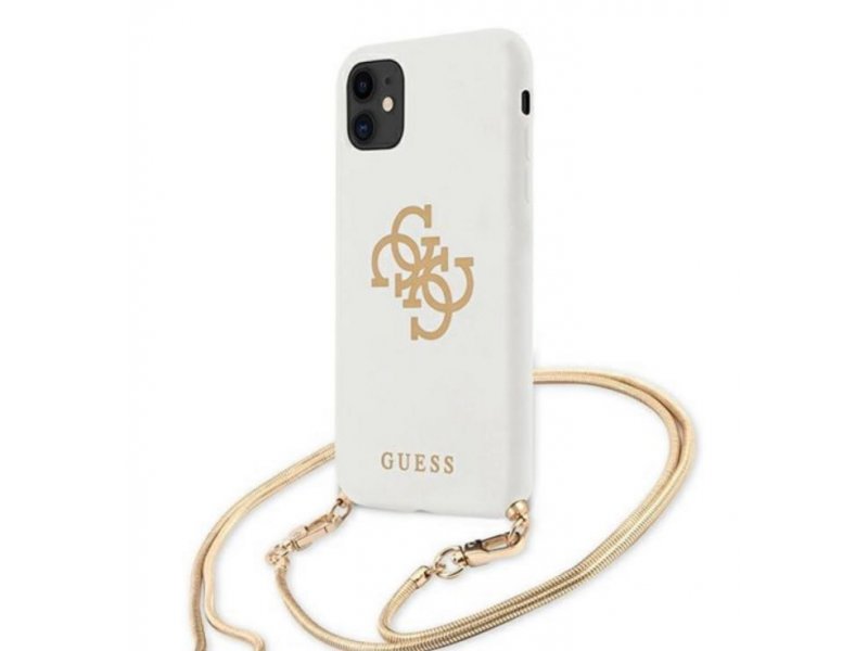 Guess Futrola Za IPhone 12/12 Pro White Gold Chain Collection
