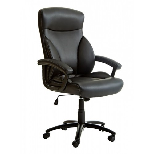 Kancelarijska stolica crna veštačka koža