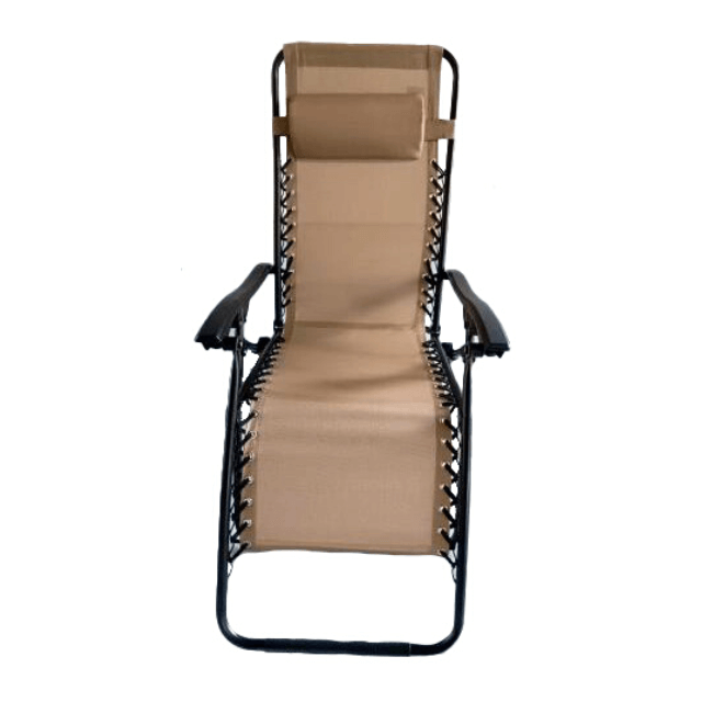 Ležaljka stolica sa jastukom sklopiva, bež