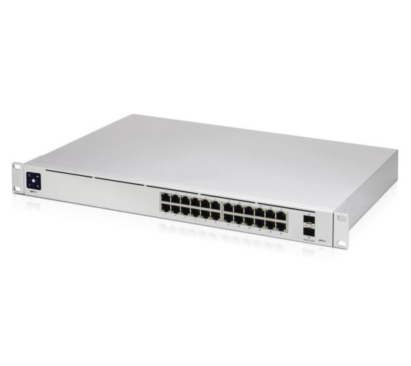 Ubiquiti - 24-port, Layer 3 switch supporting 10G SFP+ connections with fanless cooling
