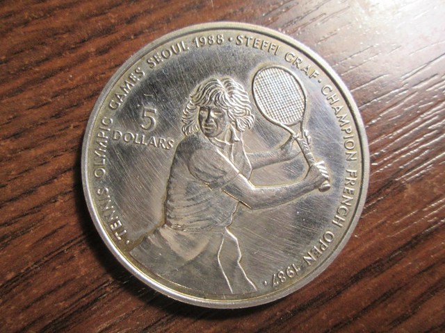 Štefi Graf olimpijske igre Seul 5 dolara 1987