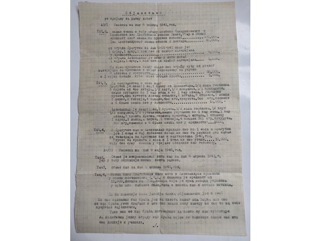 D/ Prahovo 1946 god - Objašnjenje za ratnu dobit