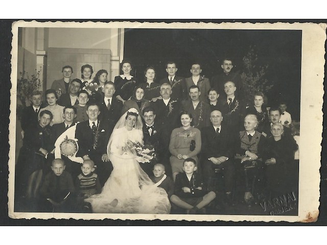 surdulica - vencanje 1940  - fotografija 13 x 8,5 cm