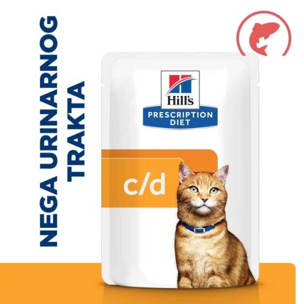 Hill's Prescription Diet cat veterinarska dijeta C/D Losos 12x85g