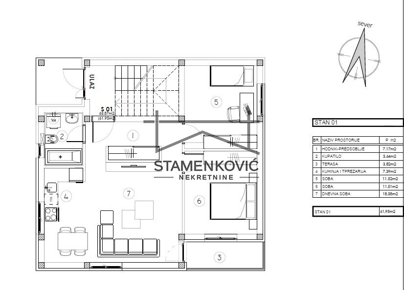 Nov dvoiposoban stan u Veterniku ID#5756
102.100 €