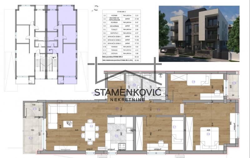 Sremska Kamenica Mišeluk -Odmah posle tunela, minut do Bulevara i Promenade ID#6087 217.900 €