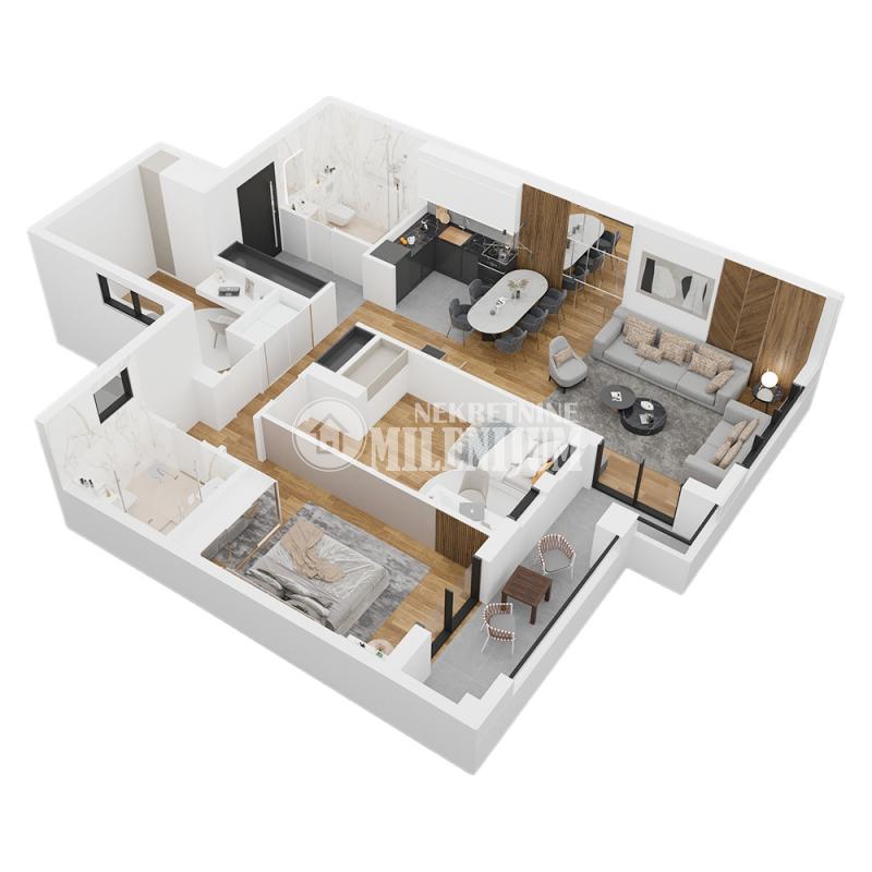 Lux trosoban stan u novogradnji na Voždovcu ID#1646 280.690 €