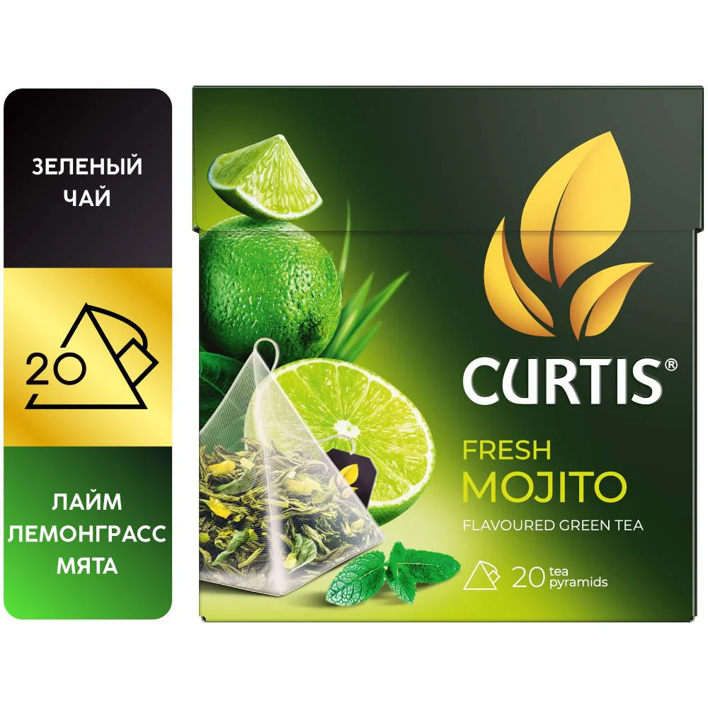 CURTIS Fresh Mojito - Zeleni čaj sa mohito aromom, korom citrusa i mentom 20х1,7 g.