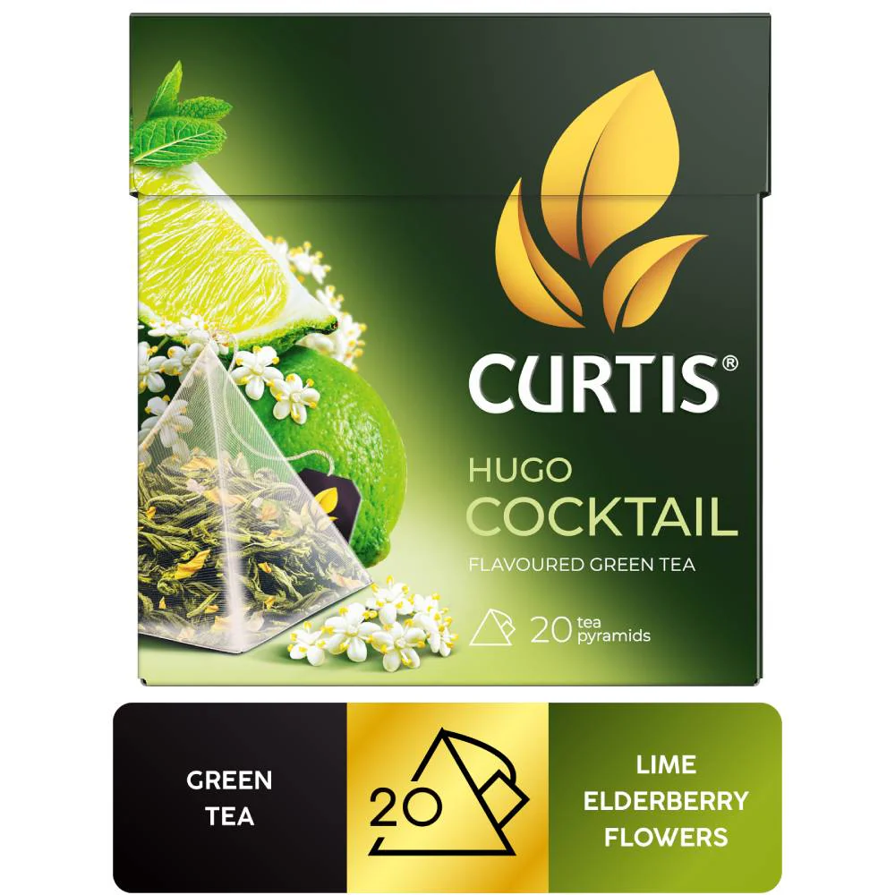 CURTIS Hugo Cocktail - Zeleni čaj sa mentom, citrusima i zovom 20х1,8 g