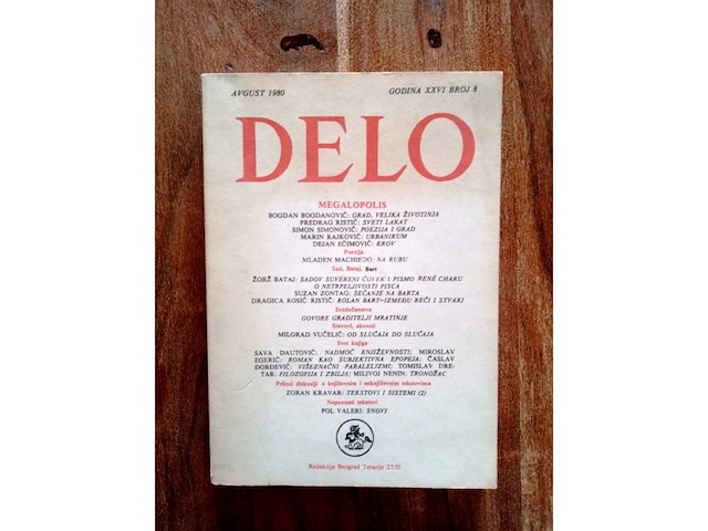 DELO  - avgust 1980