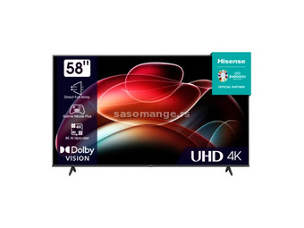 Televizor Hisense H58A6K Smart, LED, 4K UHD, 58"(147cm), DVB T/C/T2/S2