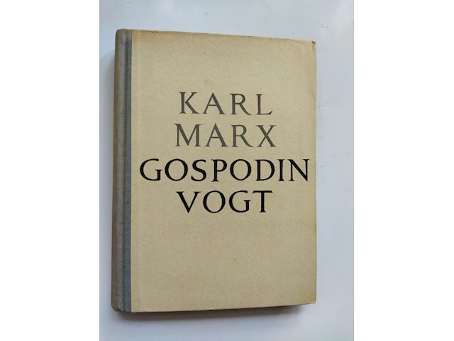 Gospodin Vogt, Karl Marx