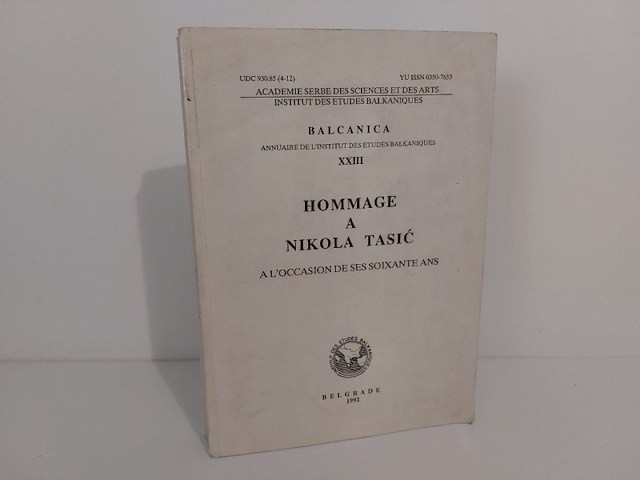 BALCANICA HOMMAGE A NIKOLA TASIĆ Dvojezično izdanje