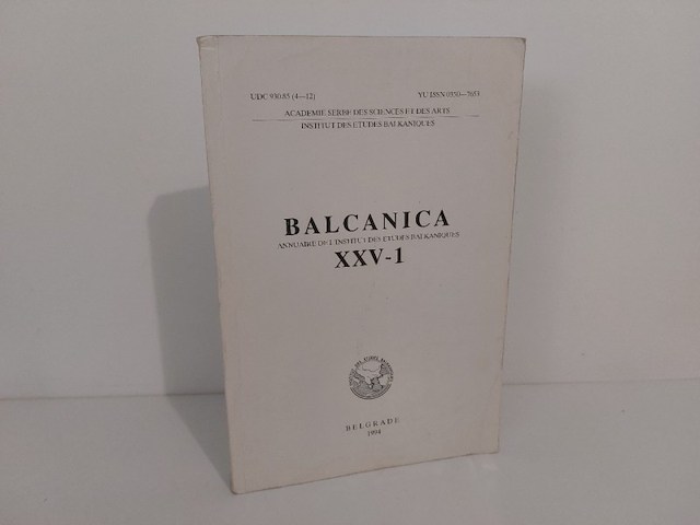 BALCANICA XXV-1 Dvojezično izdanje
