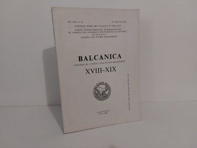 BALCANICA XVII-XIX Dvojezično izdanje