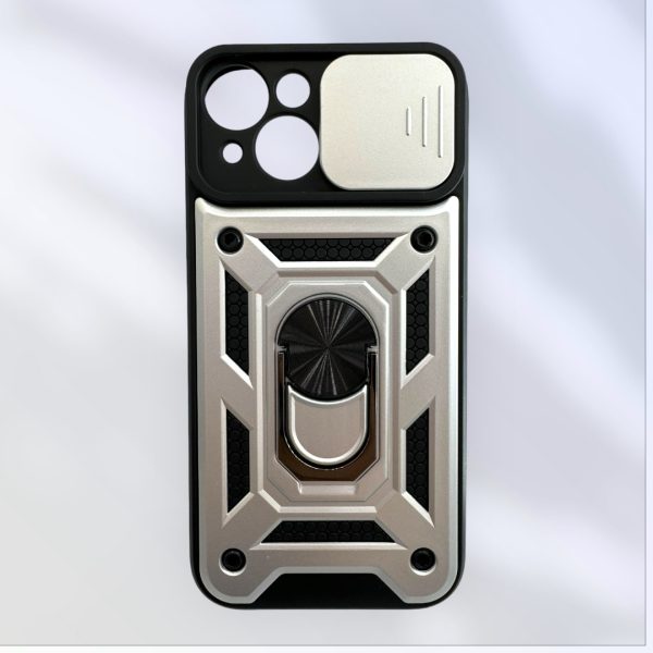 Maska Defender Ring & Camera protection za iPhone 14 siva