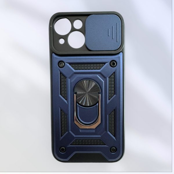 Maska Defender Ring & Camera protection za iPhone 15 plava