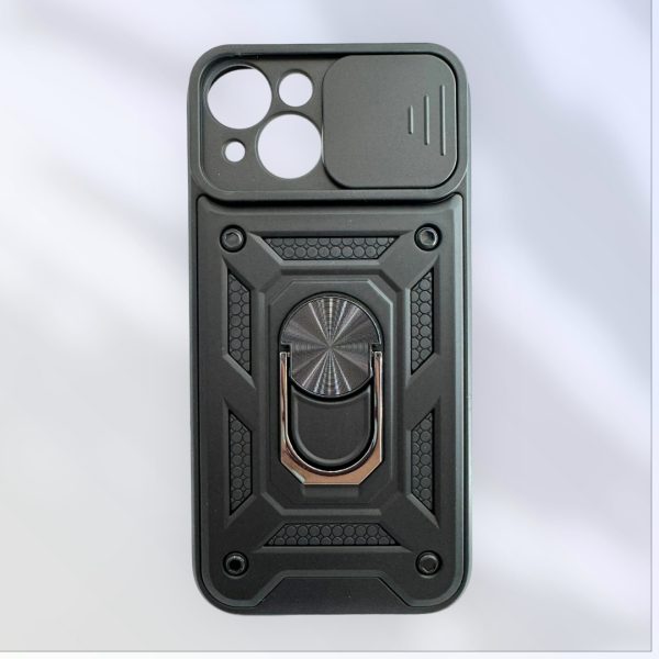 Maska Defender Ring & Camera protection za iPhone 15 crna