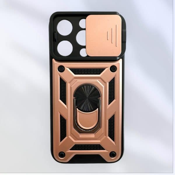 Maska Defender Ring & Camera protection za iPhone 15 pro roze
