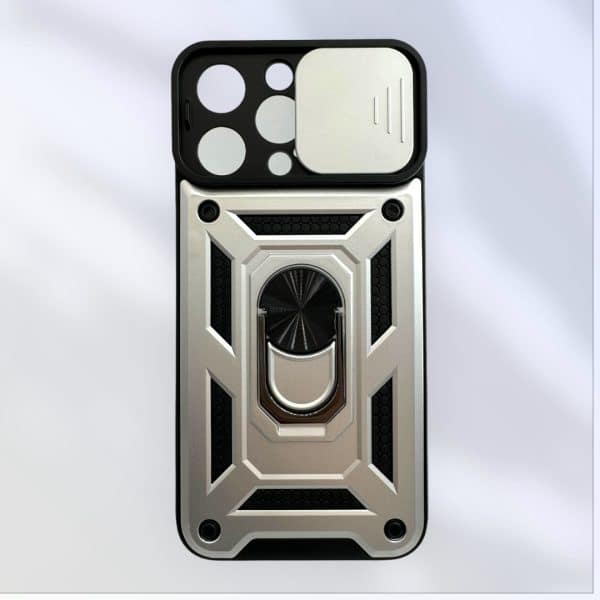 Maska Defender Ring & Camera protection za iPhone 15 pro max siva
