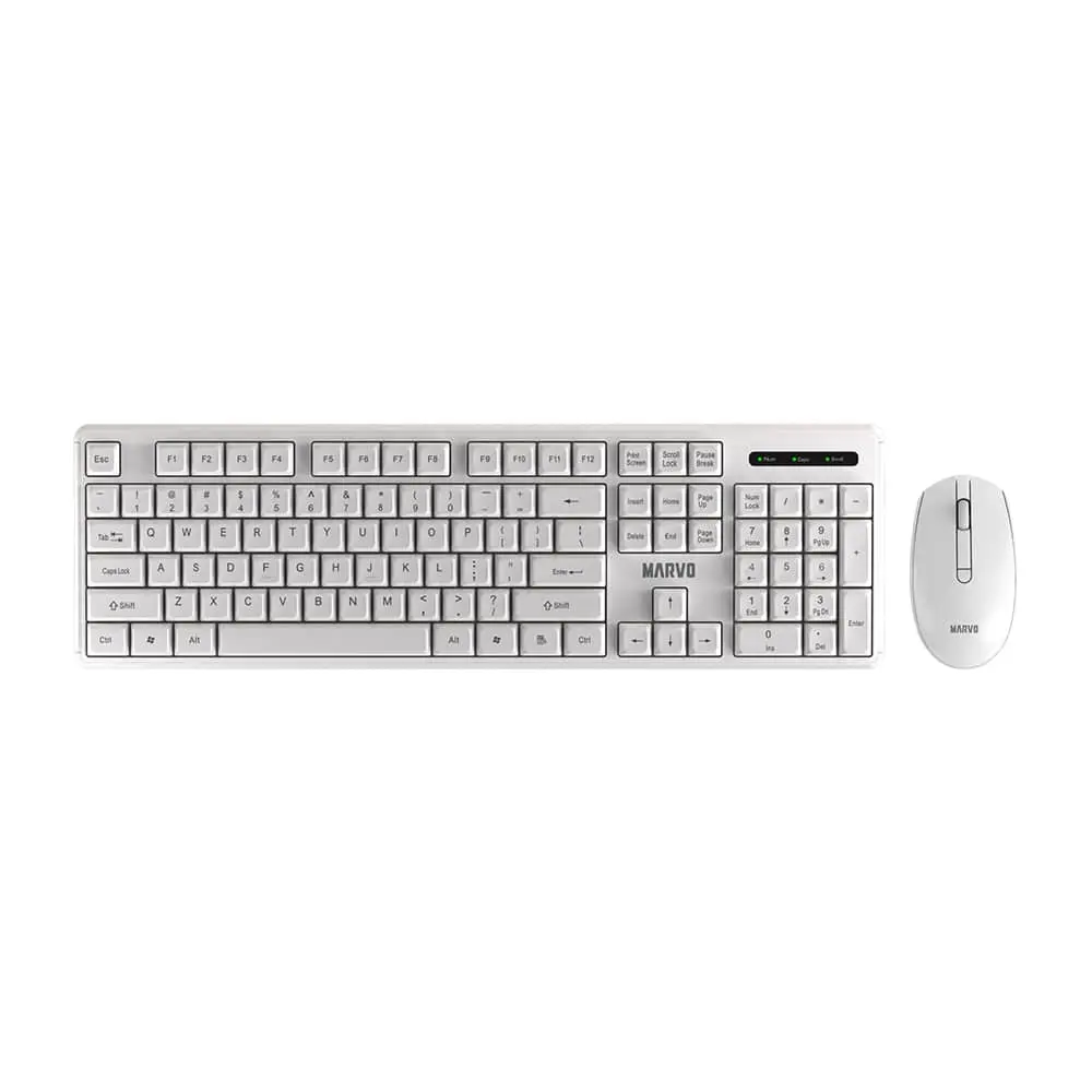 MARVO Set bežična tastatura + miš ws005 beli