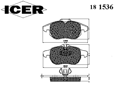 PLOCICE PREDNJE DELPHI CADILLAC BLS /Wagon 04.06 – /CHEVROLET MATIZ (M200, M250) 03.05 – /FIAT CROMA (194_) 06.05 -/OPEL SIGNUM 05.03 – /VECTRA C GTS /Kombi08.02 – /SAAB 9-3