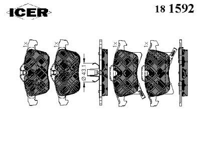 PLOCICE PREDNJE DELPHI CHEVROLET ZAFIRA (F75) 02.99 – 07.12/ADAM/ASTA H/COMBO/CORSA C,D,E/MERIVA B/ZAFIRA B/LADA KALINA Hatchback (111