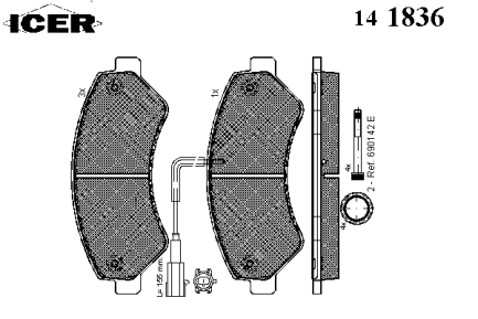 PLOCICE PREDNJE DELPHI CITROEN/FIAT/PEUGEOT