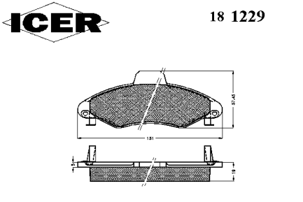 PLOCICE PREDNJE DELPHI FORD ESCORT VI Kabriolet (ALL) 12.92 – 01.95/VII (GAL, AAL, ABL) 01.95 – 08.02/ VII Sedan (GAL, AFL) 01.95 – 02.99/VII Kombi (GAL, ANL) 01.95 – 02.99/VII