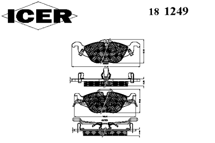 PLOCICE PREDNJE DELPHI OPEL ASTRA G Hatchback (F48_, F08_)/Sedan/Kombi 02.98 – 12.09/ ASTRA G Kupe (F07_)/Kabriolet/Sanduk 03.00 – 05.05