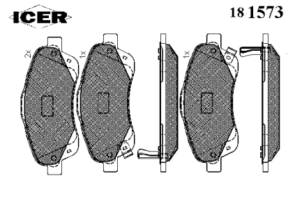 PLOCICE PREDNJE ICER TOYOTA AVENSIS (T25_) /Sedan/Kombi 04.03 – 11.08 / COROLLA Verso (ZER_, ZZE12_, R1_) 03.04 – 04.09