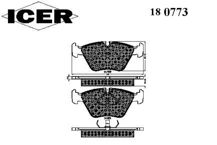 PLOCICE PREDNJE ICER BMW 3 (E36) 09.90-04.99/3 Kupe (E46) 04.99 -12.07/ 5 (E34) 12.87-01.97/ Z3 (E36) 10.95 – 01.03