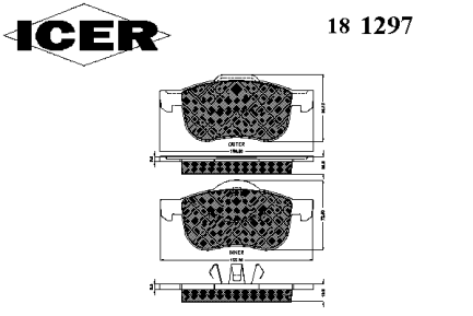 PLOCICE PREDNJE ICER VOLVO S60 I 07.00 – 04.10/S80 I (TS, XY) 05.98 – 07.06/V70 I (LV) 11.96 – 11.00/ V70 II (SW) 03.00 – 08.07/XC70 CROSS COUNTRY 10.97 – 08.07