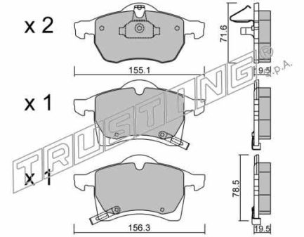 PLOCICE PREDNJE LPR OPEL ASTRA G Hatchback/Sedan/Kombi/Kupe/Kabriolet/Sanduk 02.98 – 12.09/ZAFIRA A 04.99 – 06.05