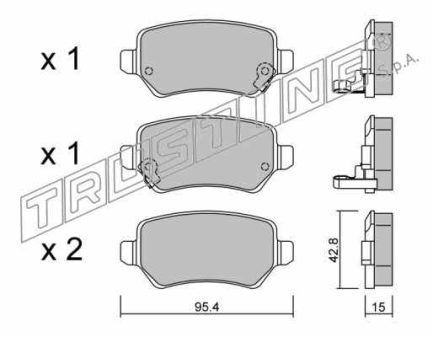 PLOCICE ZADNJE LPR OPEL CORSA Sedan 03.94 – 12.10/KIA VENGA (YN) 02.10 – /OPEL ASTRA G 02.98 -12.09/H 03.04 -/COMBO/MERIVA/ZAFIRA