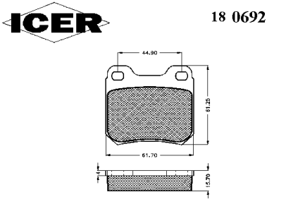 PLOCICE ZADNJE LPR OPEL OMEGA A 09.86 – 05.94/OMEGA B 03.94 – 07.03/SENATOR A (29_) 02.78 – 08.87/ B (29_) 09.87 – 09.93/ VECTRA B 09.95 – 07.03/