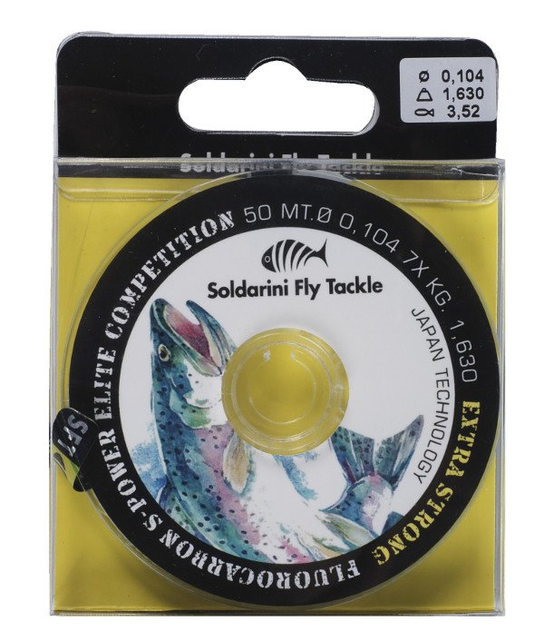 SOLDARINI FLY TACKLE FLUOROCARBON 100% S-POWER ELITE COMPETITION X7 50M 0.104MM