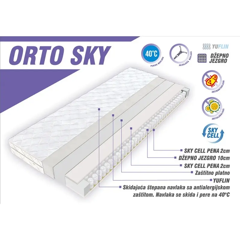 Boneli Orto-Sky Dušek 120x60cm