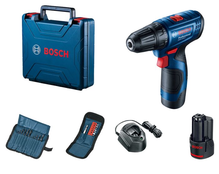 Bosch GSR 120 li akumulatorska bušilica-odvrtač 2x2.0Ah, 06019G8002 + 21-delni set
