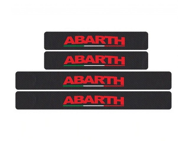Stikeri za prag automobila - karbon ABARTH