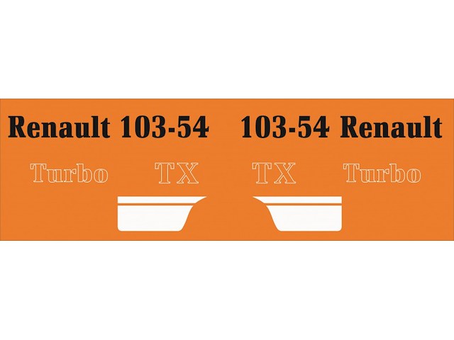 RENAULT 103-54  -  nalepnice za traktor